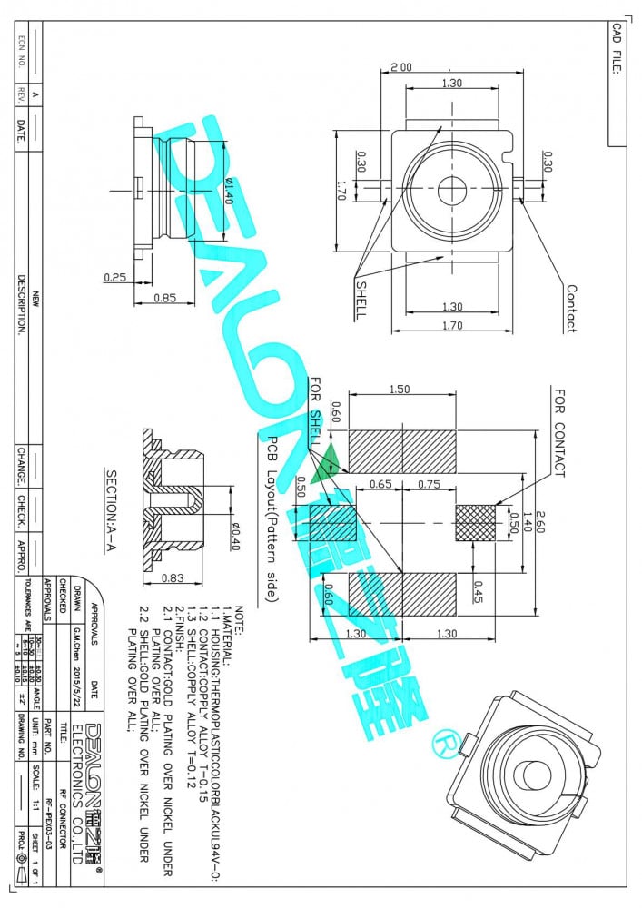 RF-IPEX03-03 technical document page