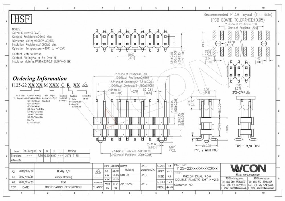 WCON 1125-2208G0M303CP02 technical drawing preview