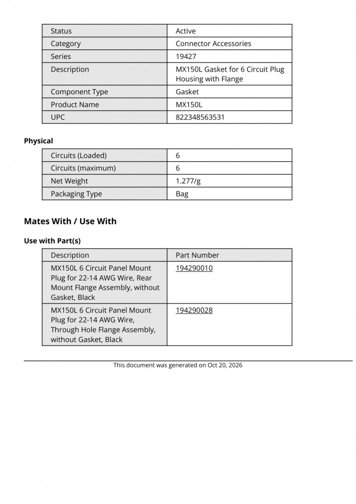 MOLEX 194270021 product document image, page 2
