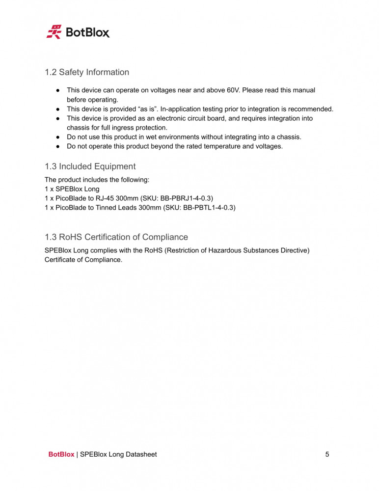 SPEBlox Long datasheet page 5