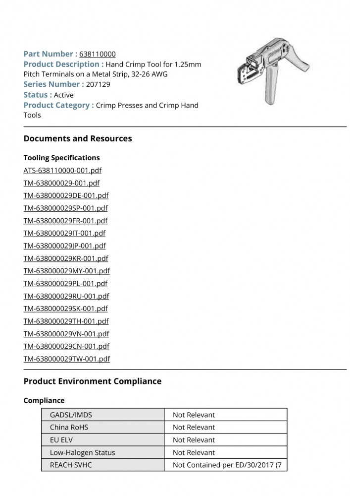 Molex 638110000 technical document image 1