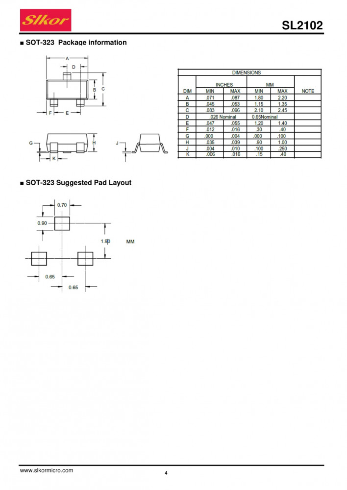 SL2102 datasheet page 4