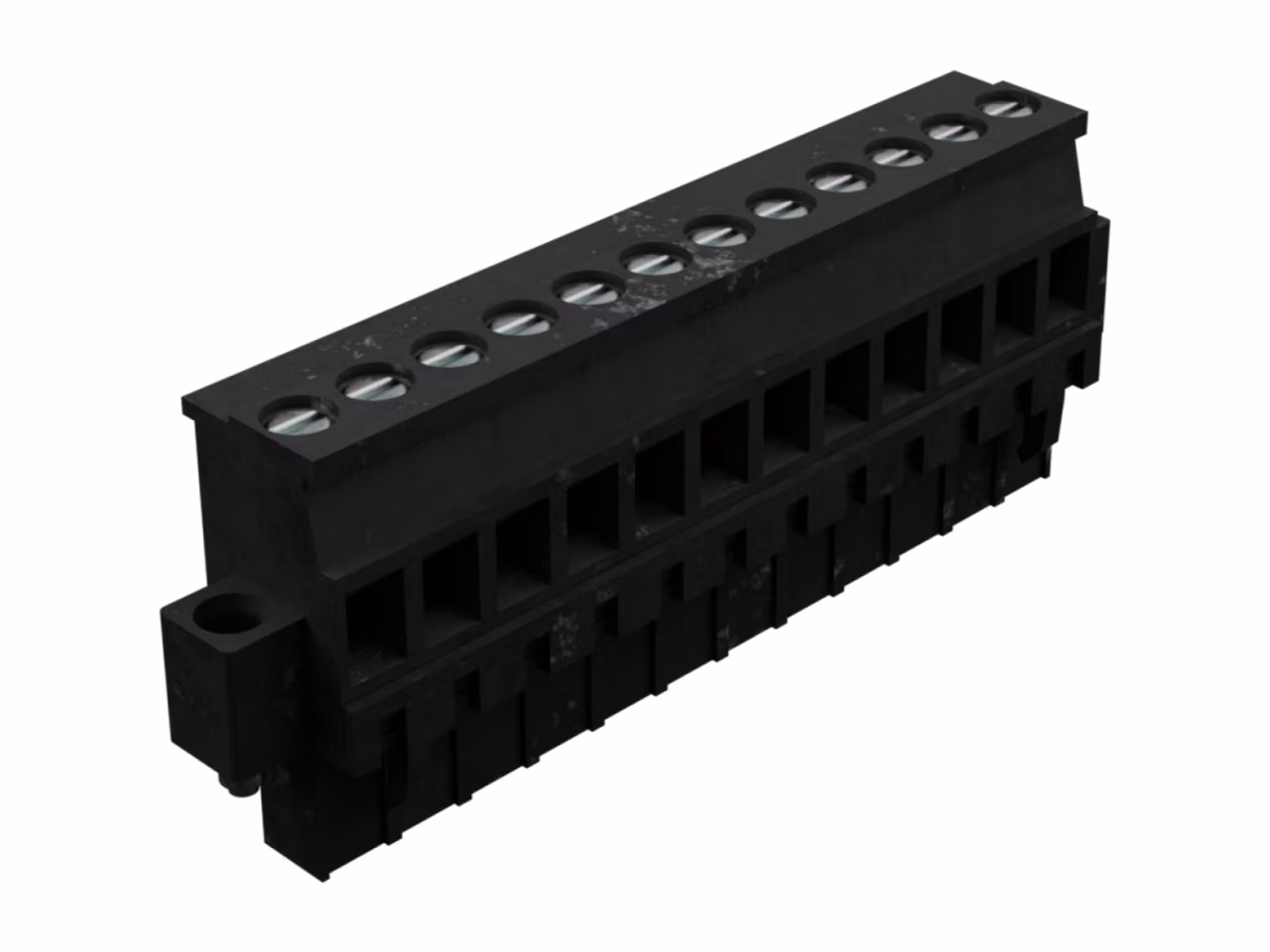 5.00mm Pitch Eurostyle Vertical Plug, with Retention Screws and Reverse Imprinting, Front Wire Entry, Black, 12 Circuits for sale