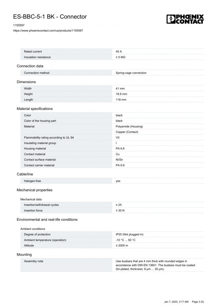 Phoenix Contact 1155597 datasheet page 3