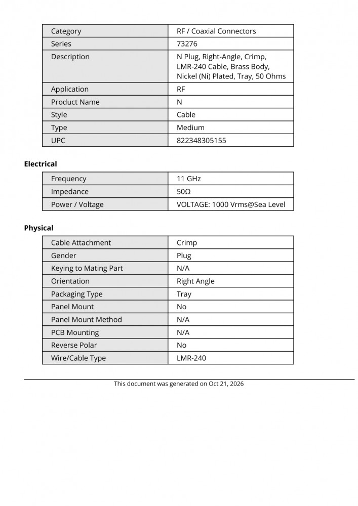 Technical document page 2 for MOLEX 732760690