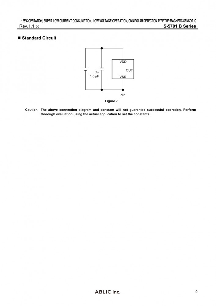 S-5701 B Series datasheet page 9