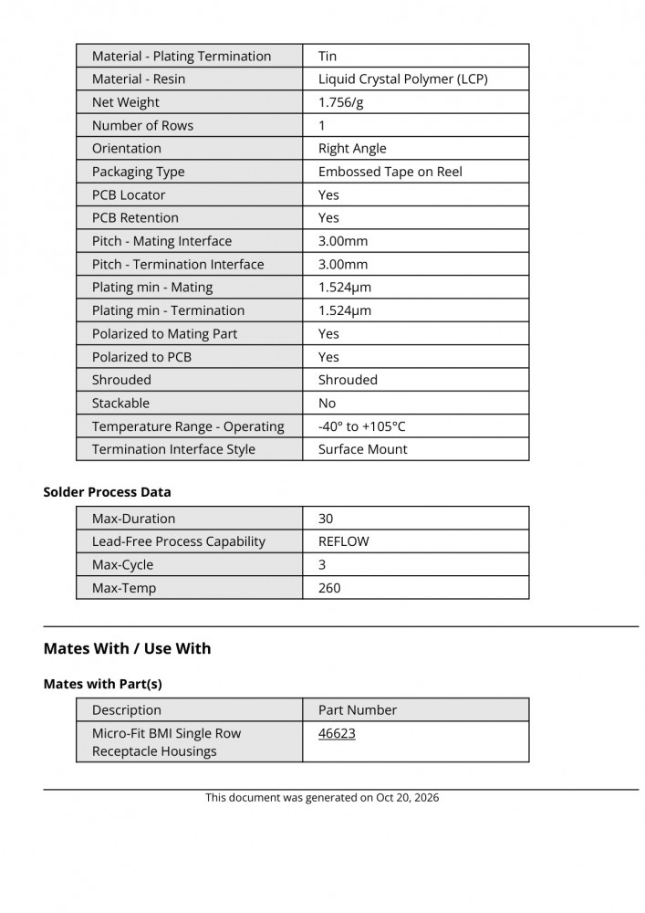 MOLEX 466220700 technical document image 3