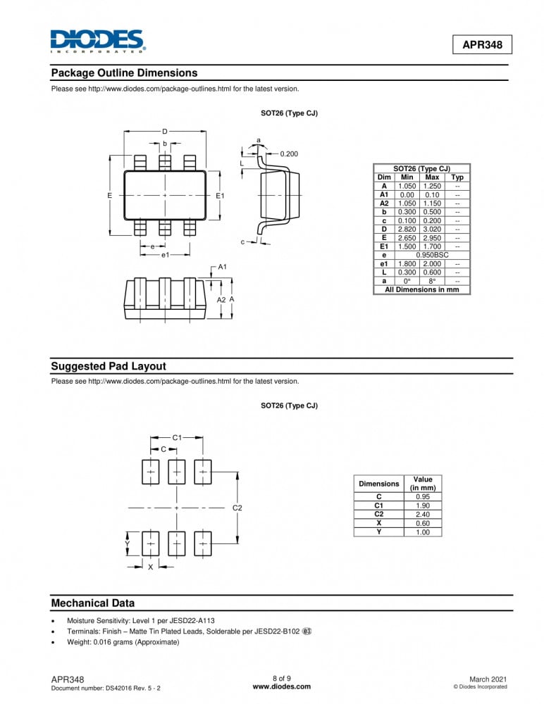 APR348W6-7 datasheet page 8