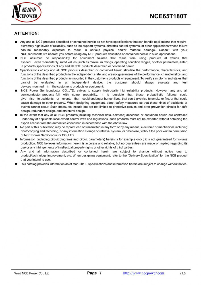 NCE65T180T datasheet page 7