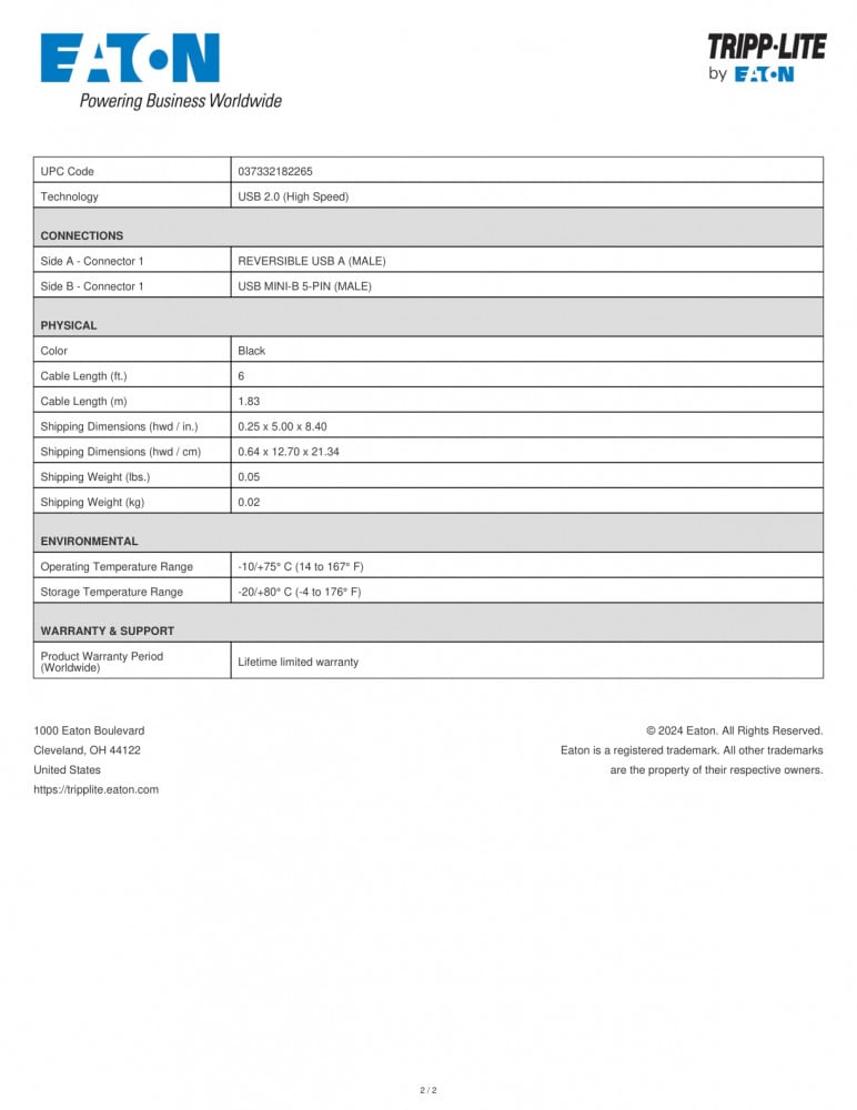 UR030-006-DNB technical document page 2