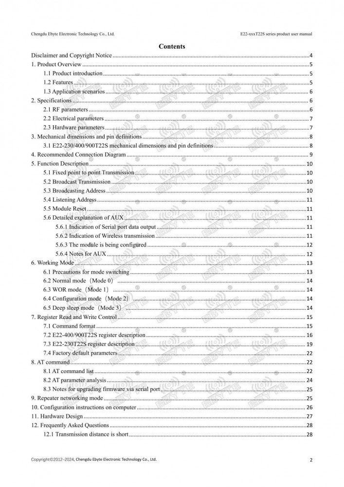 E22-900T22S manual page 2
