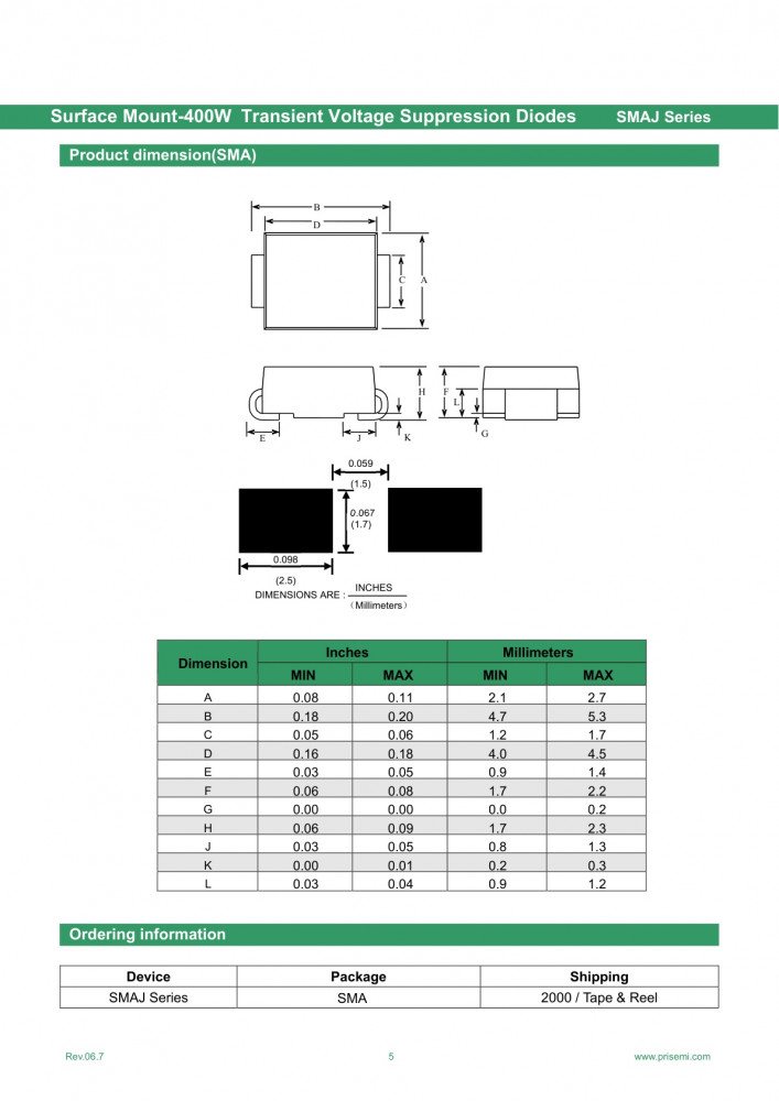 Datasheet page 5