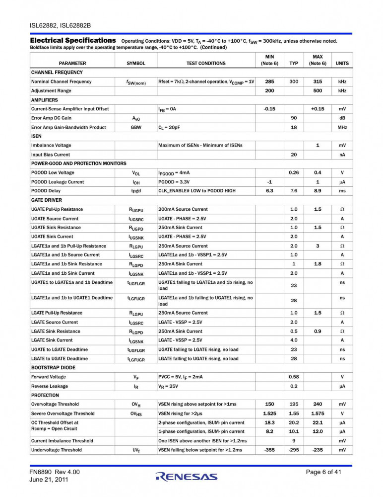 ISL62882BHRTZ-T datasheet page 6