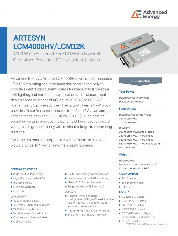 LCM4000HV documentation page 1