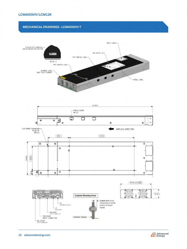 LCM4000HV documentation page 10