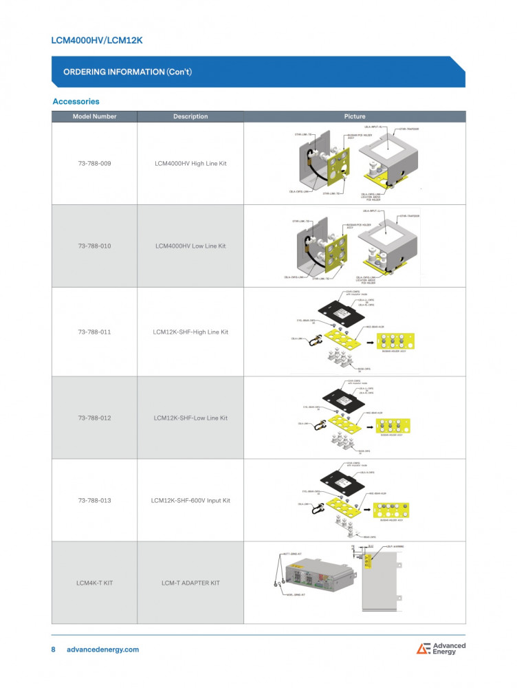 LCM4000HV documentation page 8