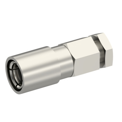 SMB / STRAIGHT PLUG FEMALE CLAMP TYPE FOR 2/50 S CABLE NICKEL for sale