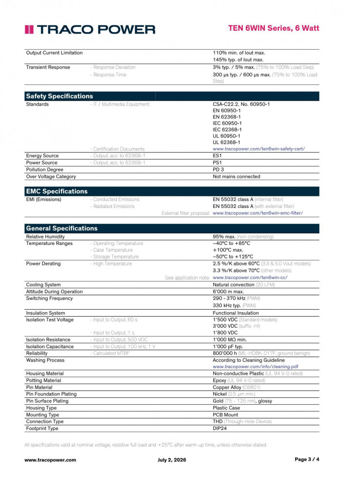 TEN 6WIN technical document page 3