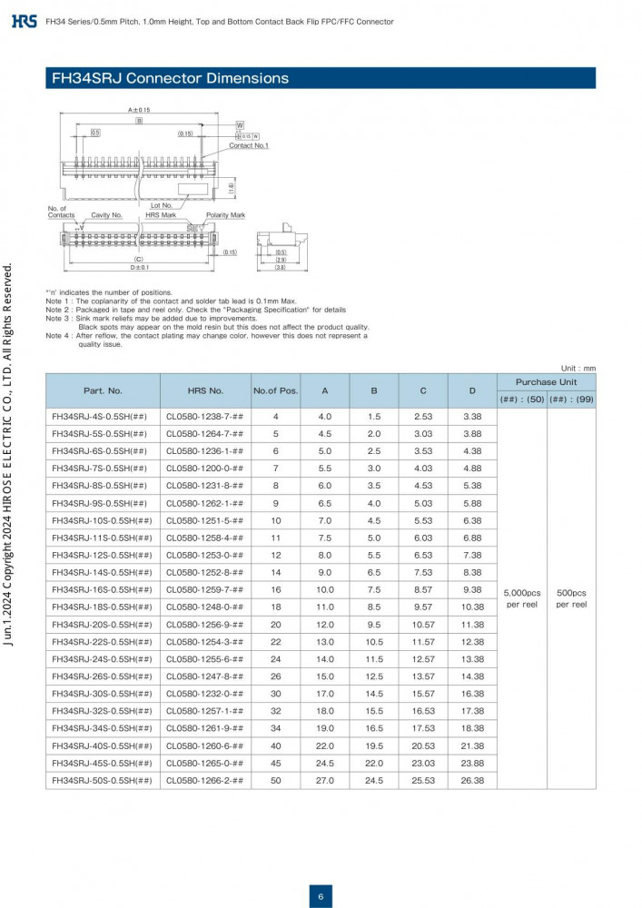 HRS FH34 datasheet page 6