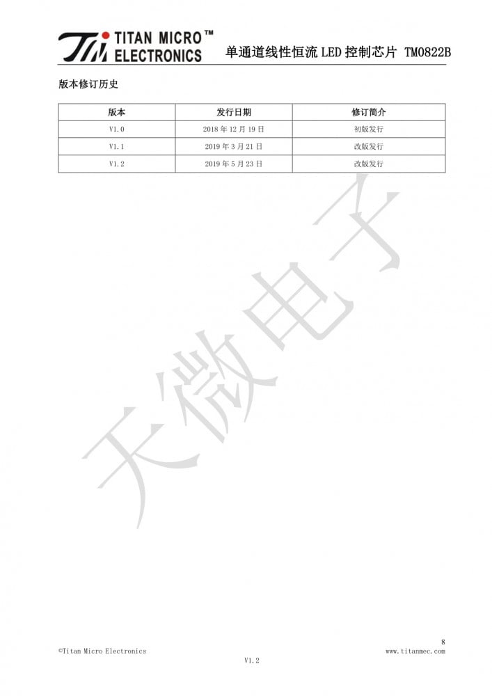 TM0822B datasheet page 8