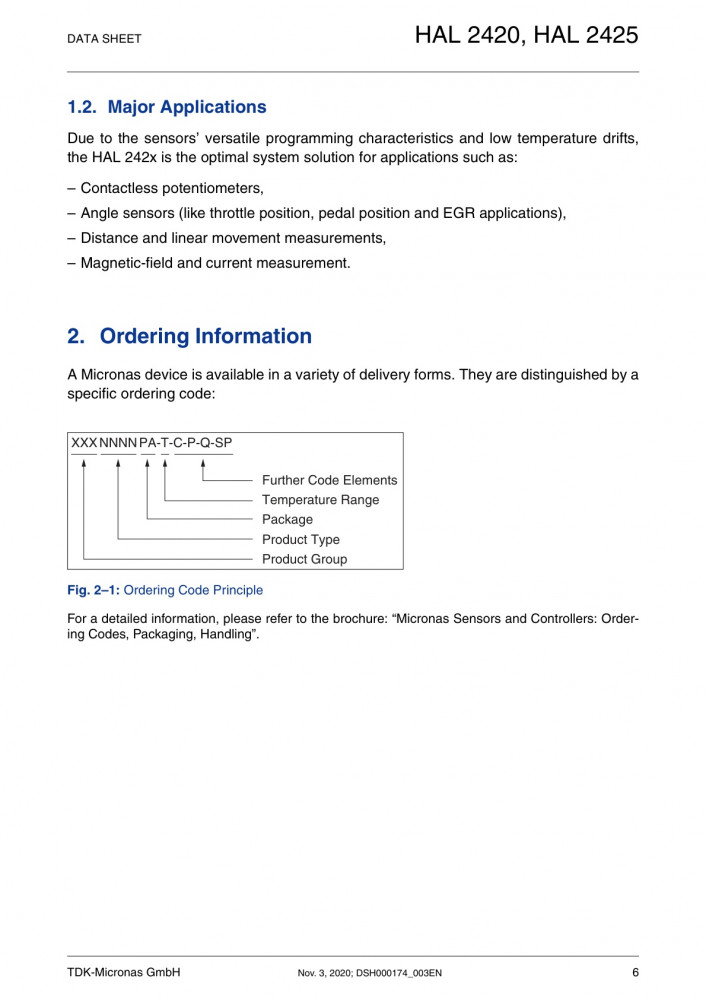 HAL 242x datasheet preview, page 6