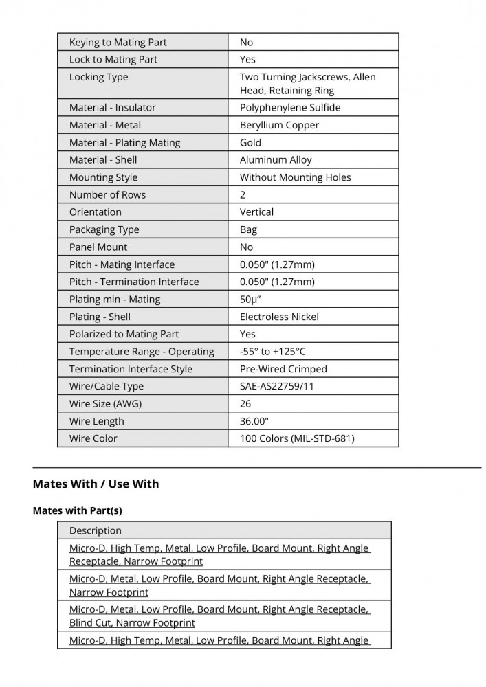 Technical document page 2 for MQ-212-037-161-41W4