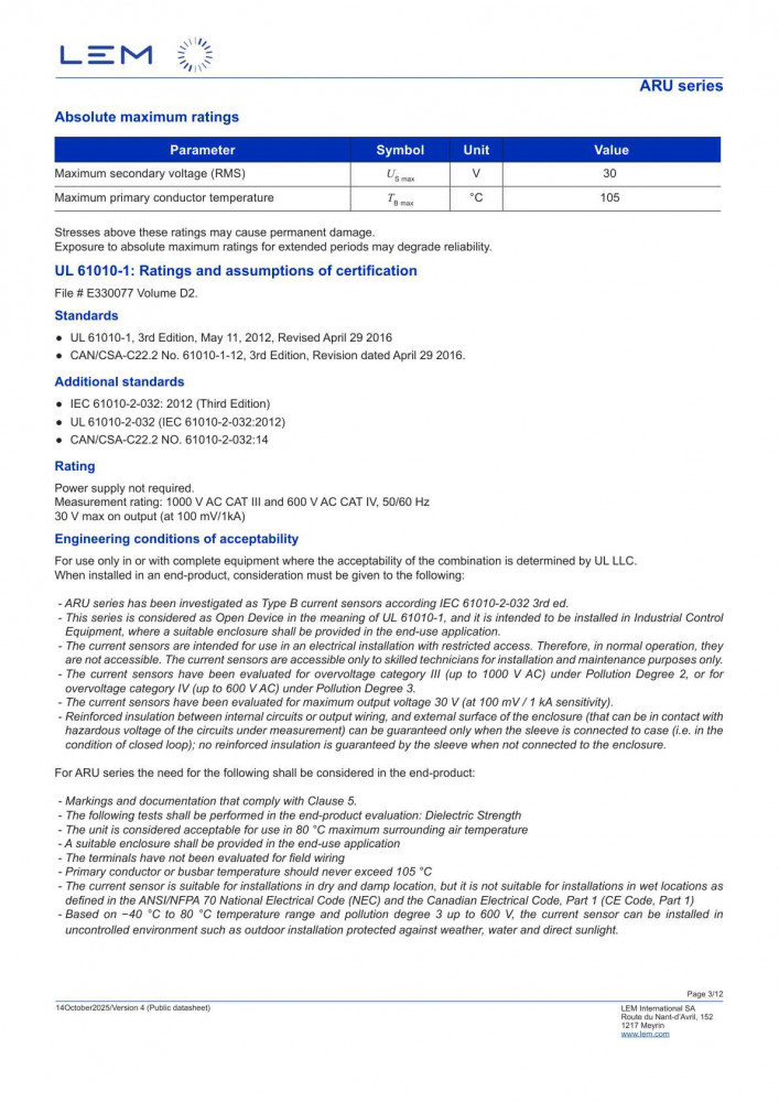 LEM ARU documentation page 3