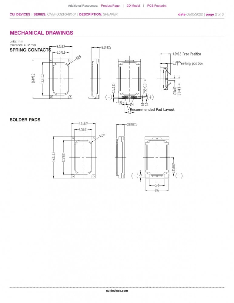 CMS-16093-078L100-67 datasheet page 2