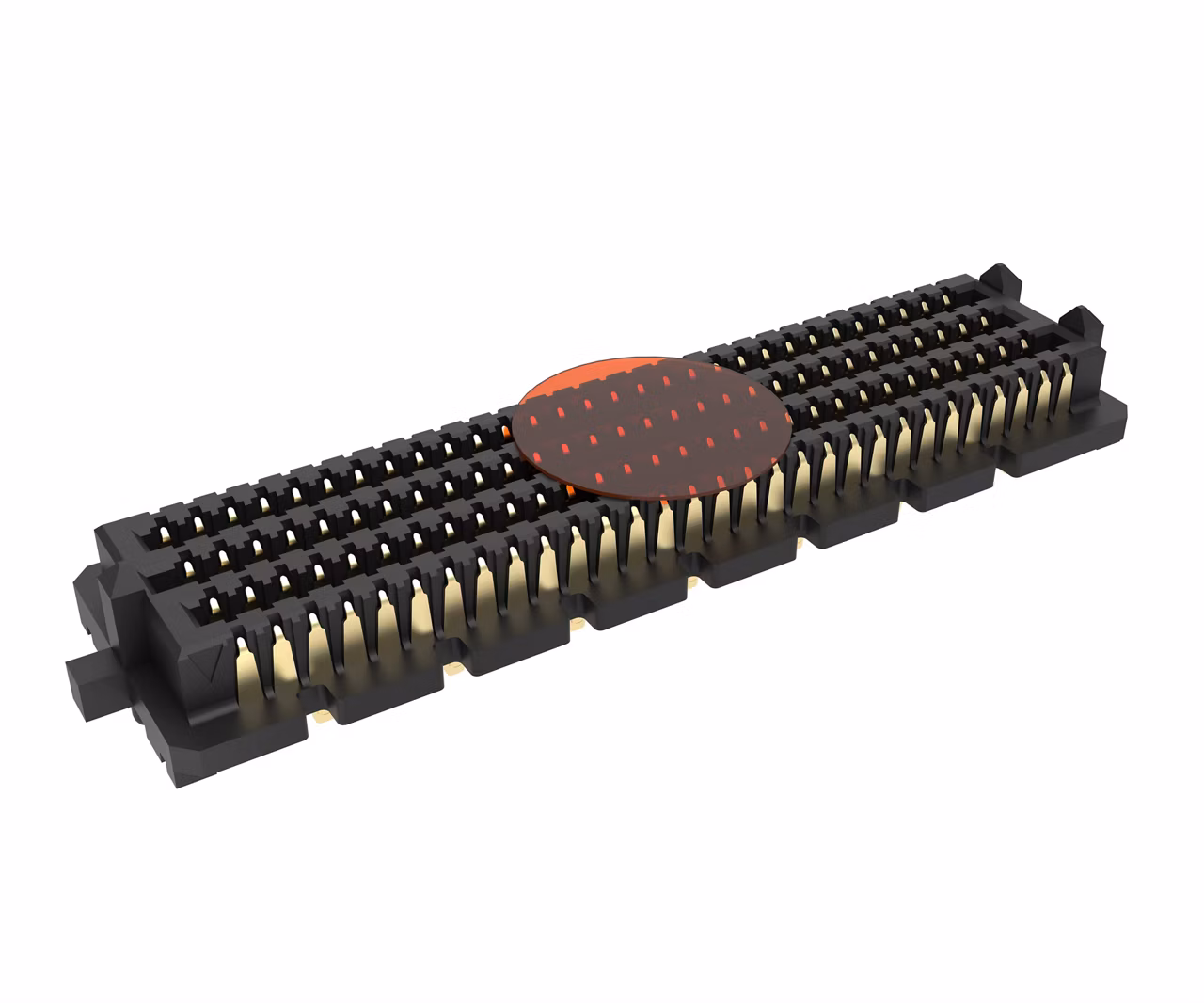 1.27mm Pitch, SEARAY Plug, 400 Circuits, 2.00mm Unmated Height, 8 Rows, with Pegs, Solder Charge Lead-Free