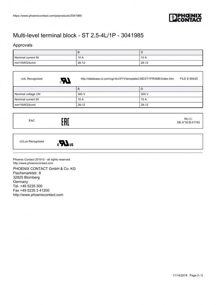 ST 2,5-4L/1P technical document page 5