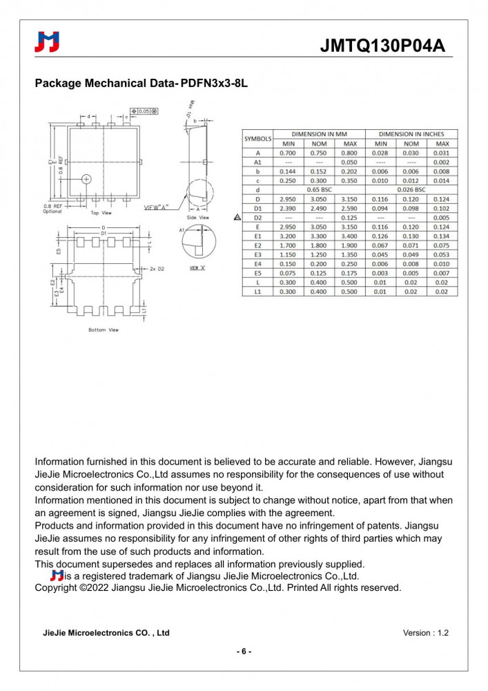 JMTQ130P04A datasheet page 6
