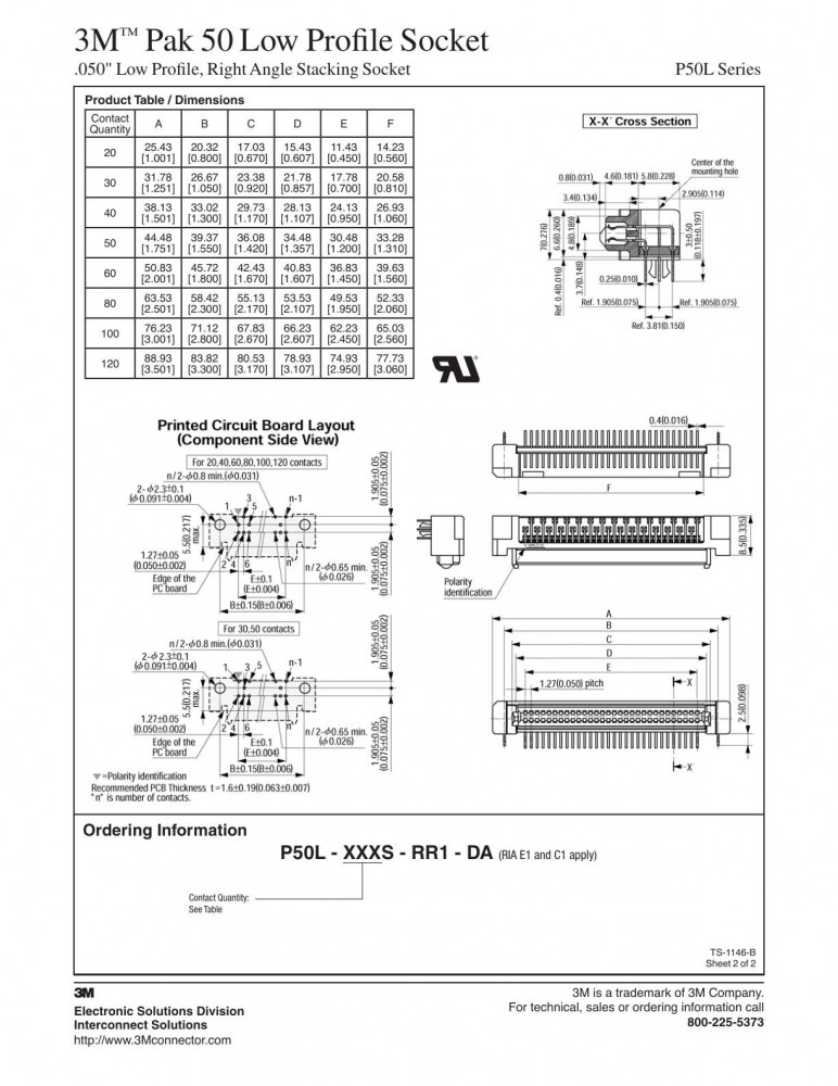 3M P50L series datasheet page 2