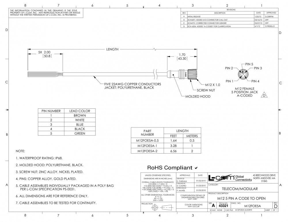 L-com M12FOE5A-2 technical document