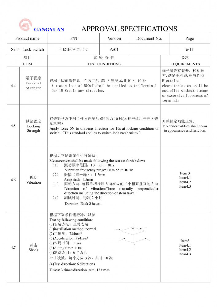 PB21E09471-32 approval specification page 6