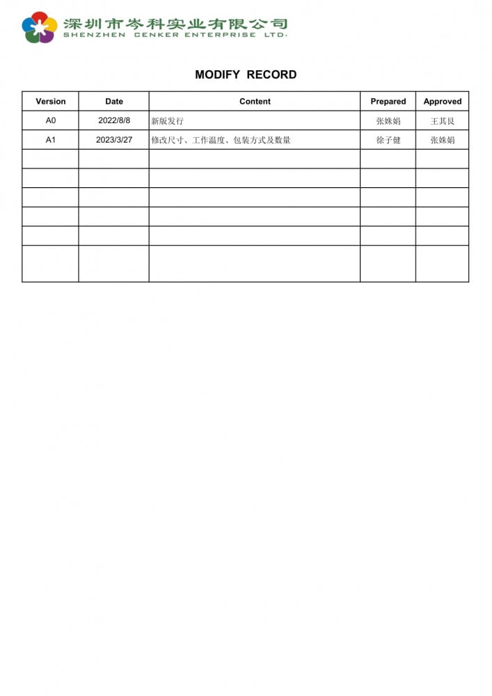 CENKER ACW series datasheet page 5