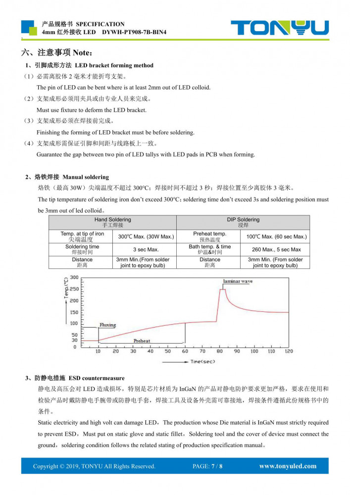 DYWH-PT908-7B-BIN4 datasheet page 7