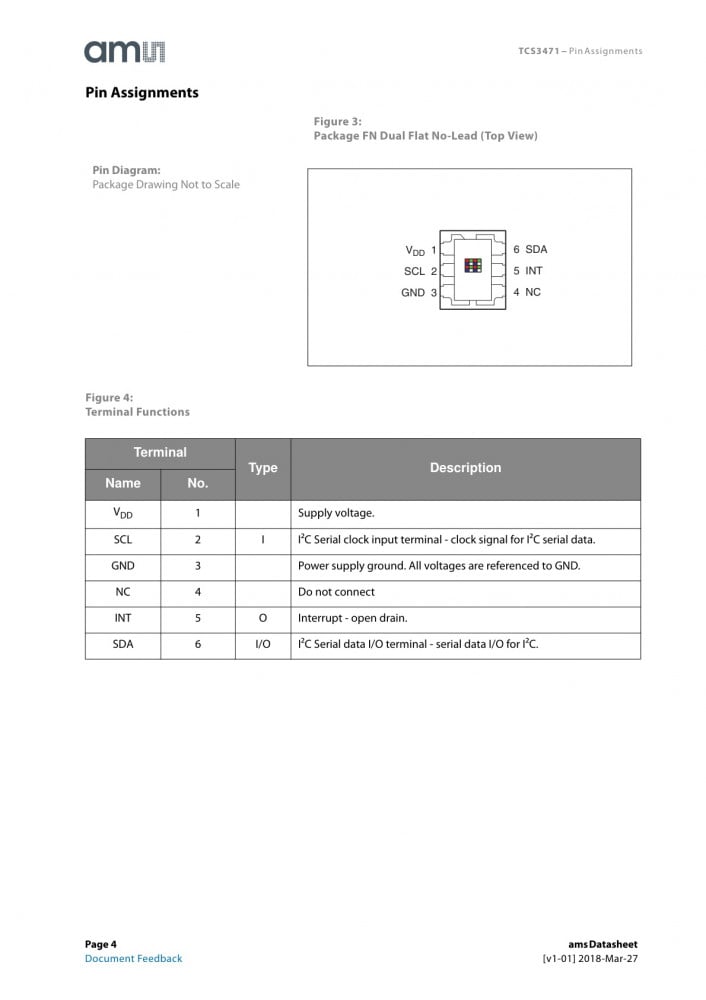 TCS34711FN datasheet page 4
