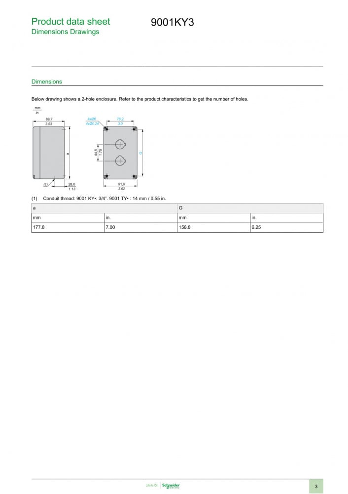 9001KY3 technical document page 3
