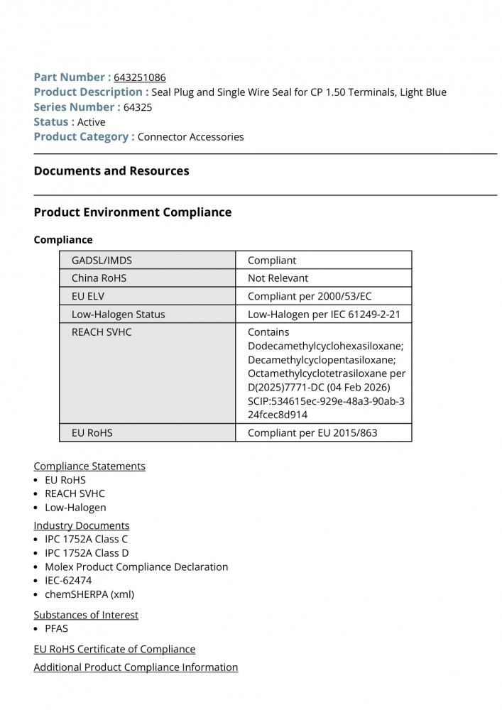 643251086 product document image, page 1