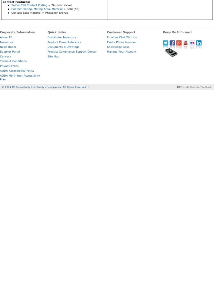 TE Connectivity 5558188-1 technical document page 2