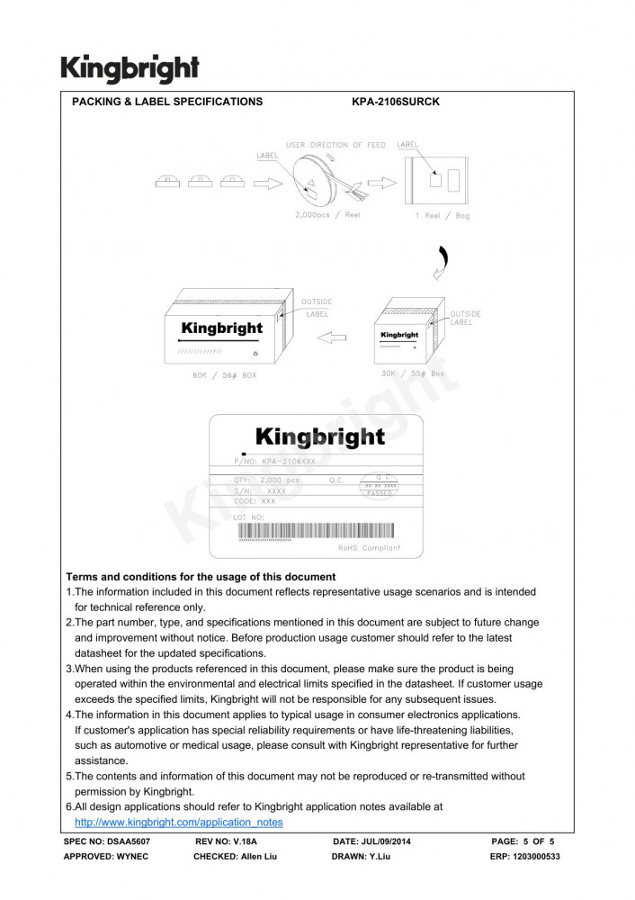 KPA-2106SURCK datasheet page 5