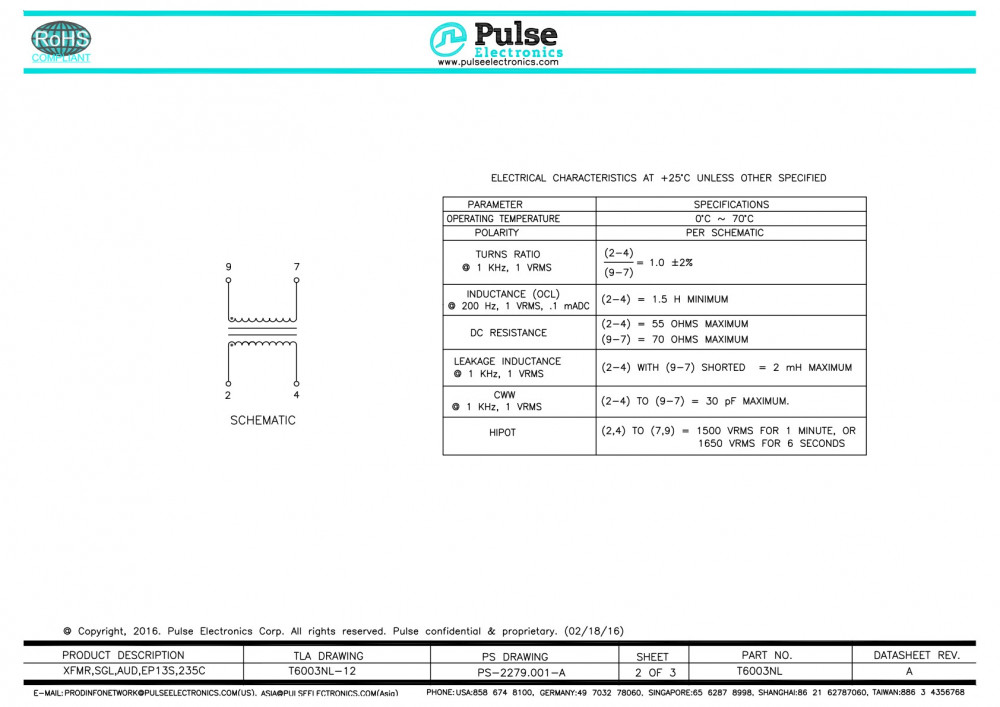 T6003NLT technical document page 2