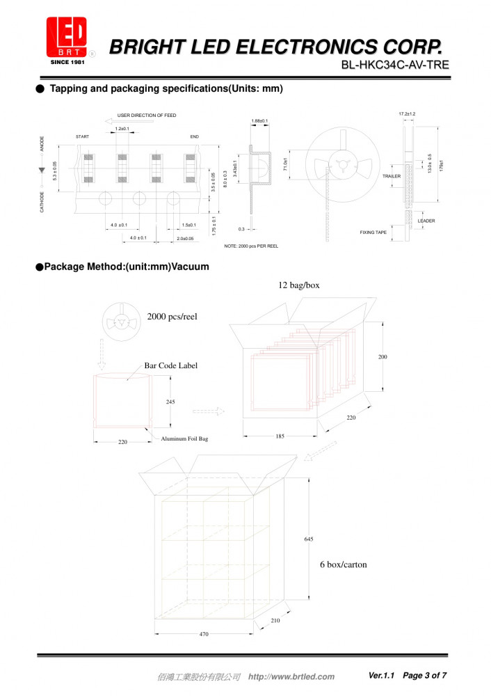BL-HKC34C-AV-TRE datasheet page 3