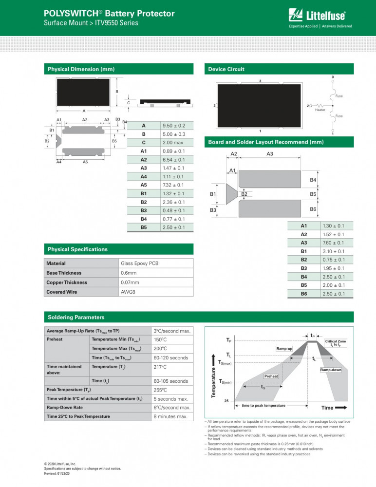 ITV9550 series technical document, page 3