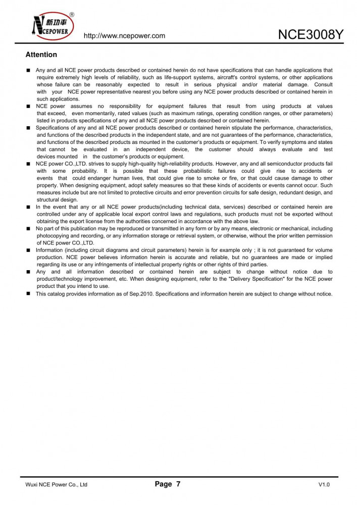 NCE3008Y datasheet page 7