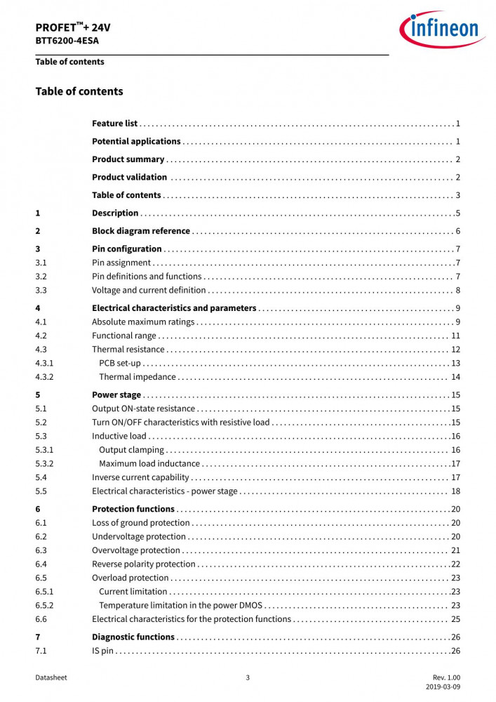 BTT6200-4ESA datasheet page 3