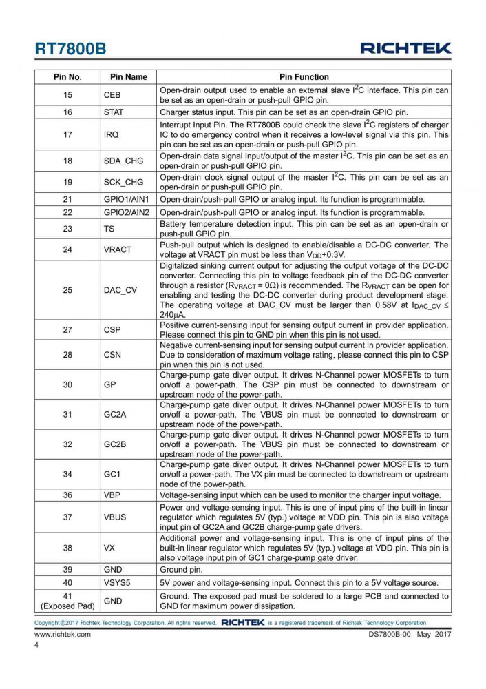 RT7800B technical document page 4