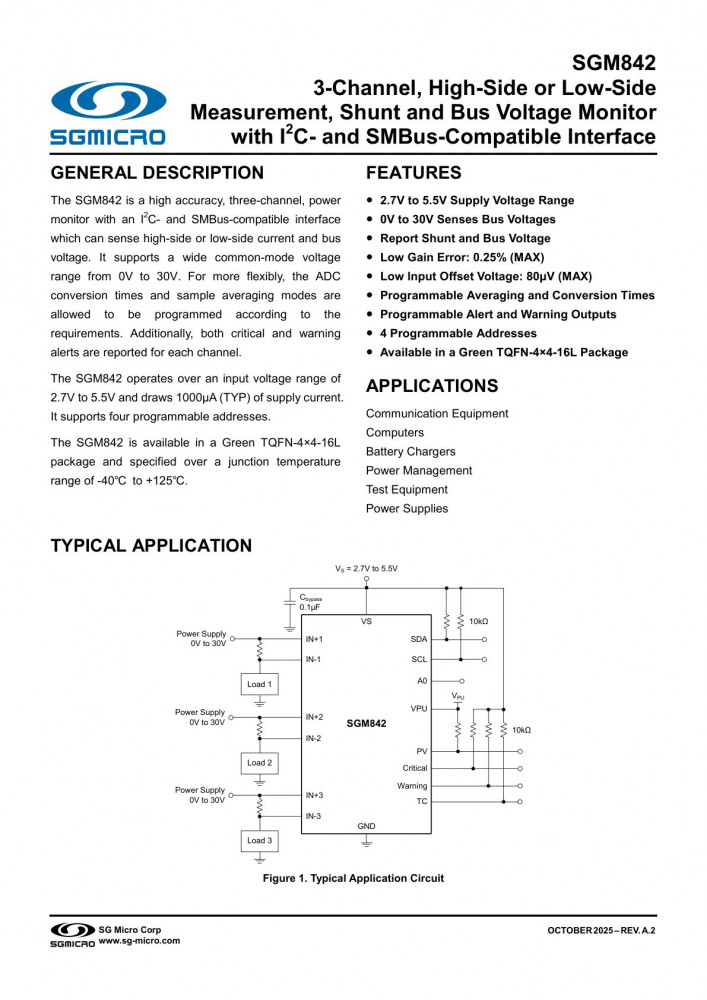 SGM842 datasheet page 1