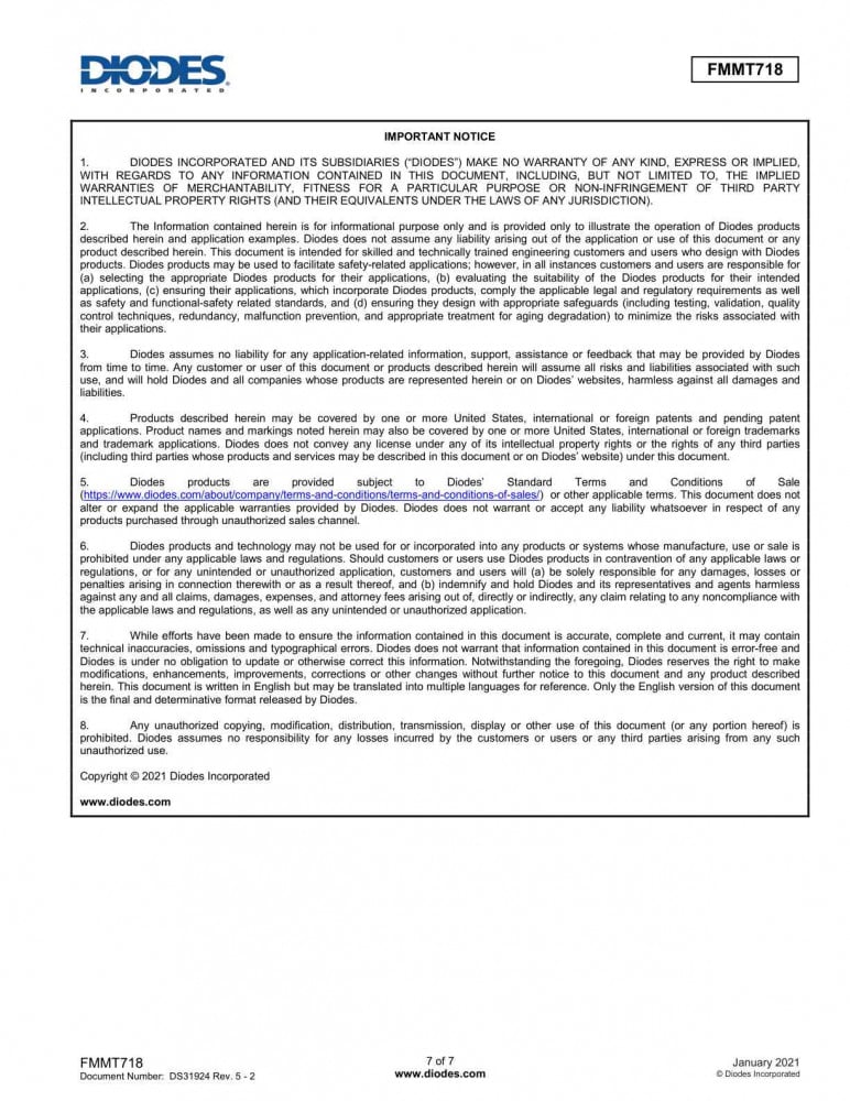 FMMT718TA datasheet page 7