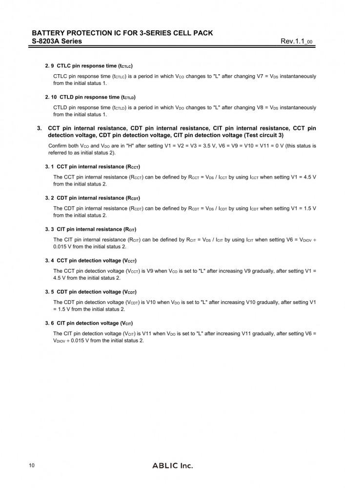S-8203A datasheet page 10